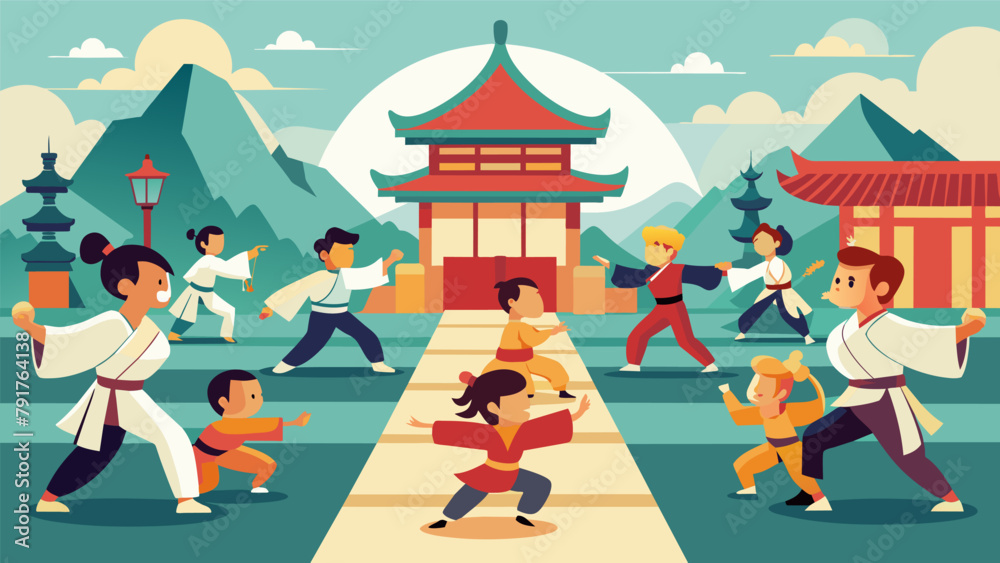 In a crowded city dojo students of varying ages and backgrounds learn ...