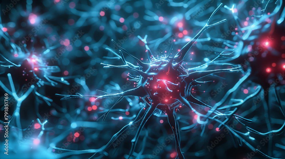 Foto de Stock AI, Machine learning visualization as human brain neurons ...