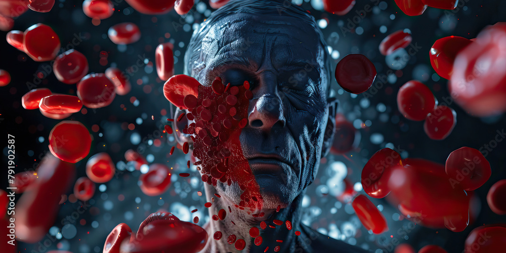 Illustration Stock Anemia: The Fatigue and Pale Skin - Visualize a ...