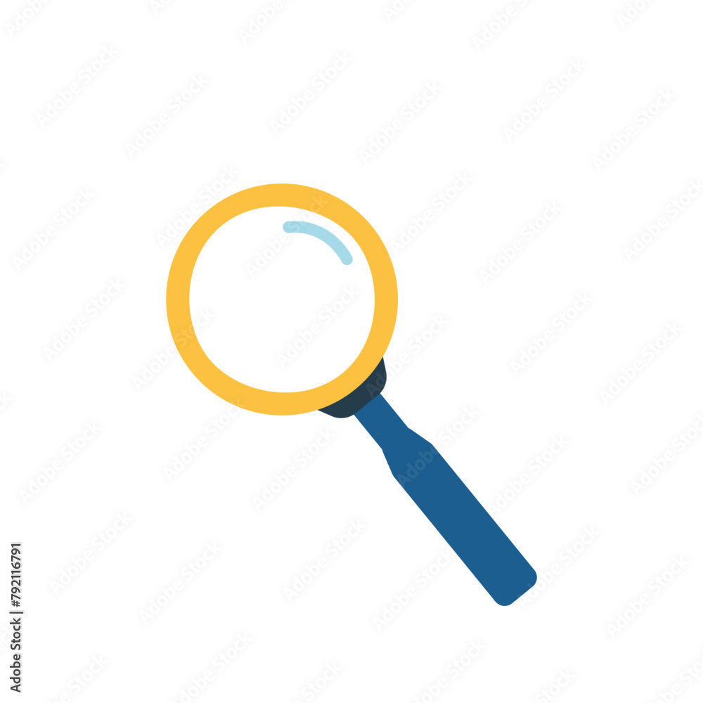 Vector magnifying glass symbol. Isolated illustration on white ...