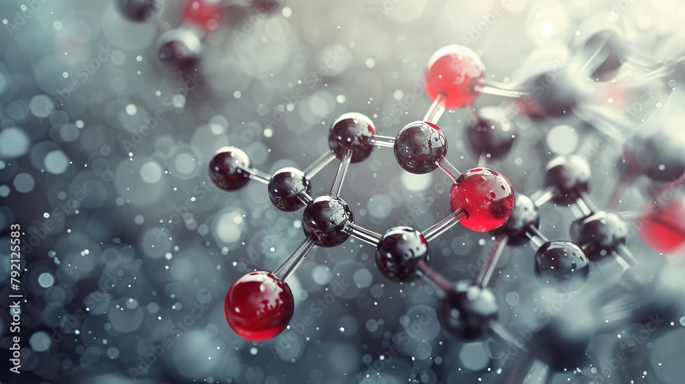 Illustration Stock Eugenol herbal essential oil molecule, illustration ...