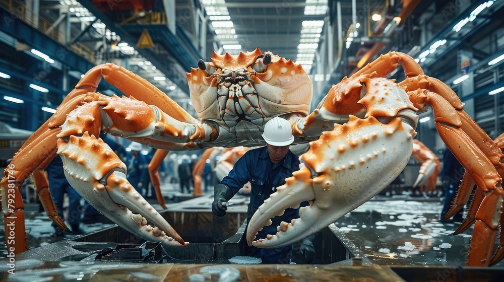 Photo Stock The legs of a giant king crab and the entire body of a ...