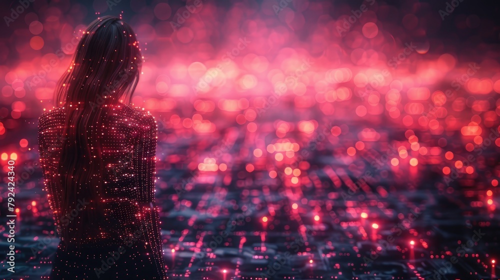 s retro sci fi background futuristic grid landscape digital cyber ...