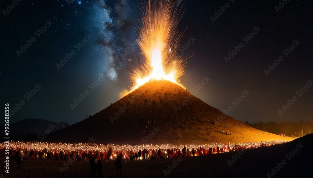 The Pillar of Fire on Mount Horeb where Moses was in the presence of ...