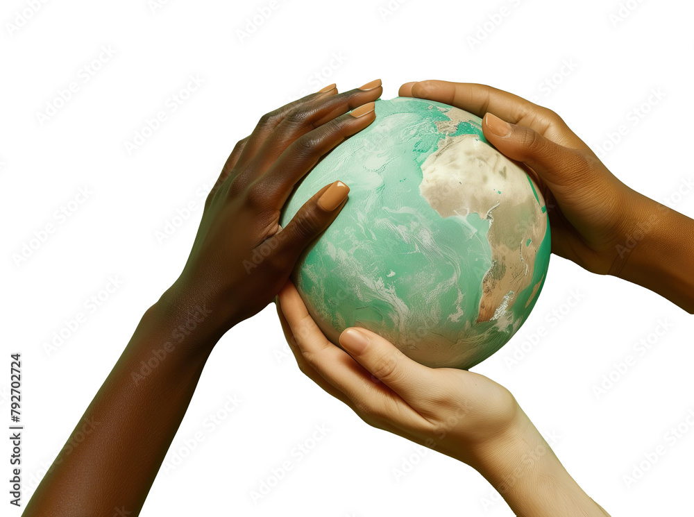 diversity multicultural hands holding planet earth. Environmental ...