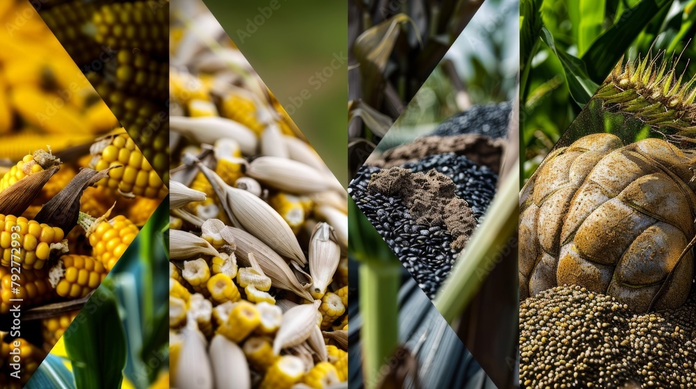 A montage of photos shows different types of biofuel production from ... A montage of photos shows different types of biofuel production from ...