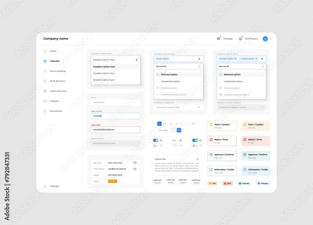 Company platform website homepage UI design Stock Vector | Adobe Stock