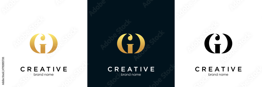 GD letter golden typography brand logo design gd typo icon, gd logo, gd ...