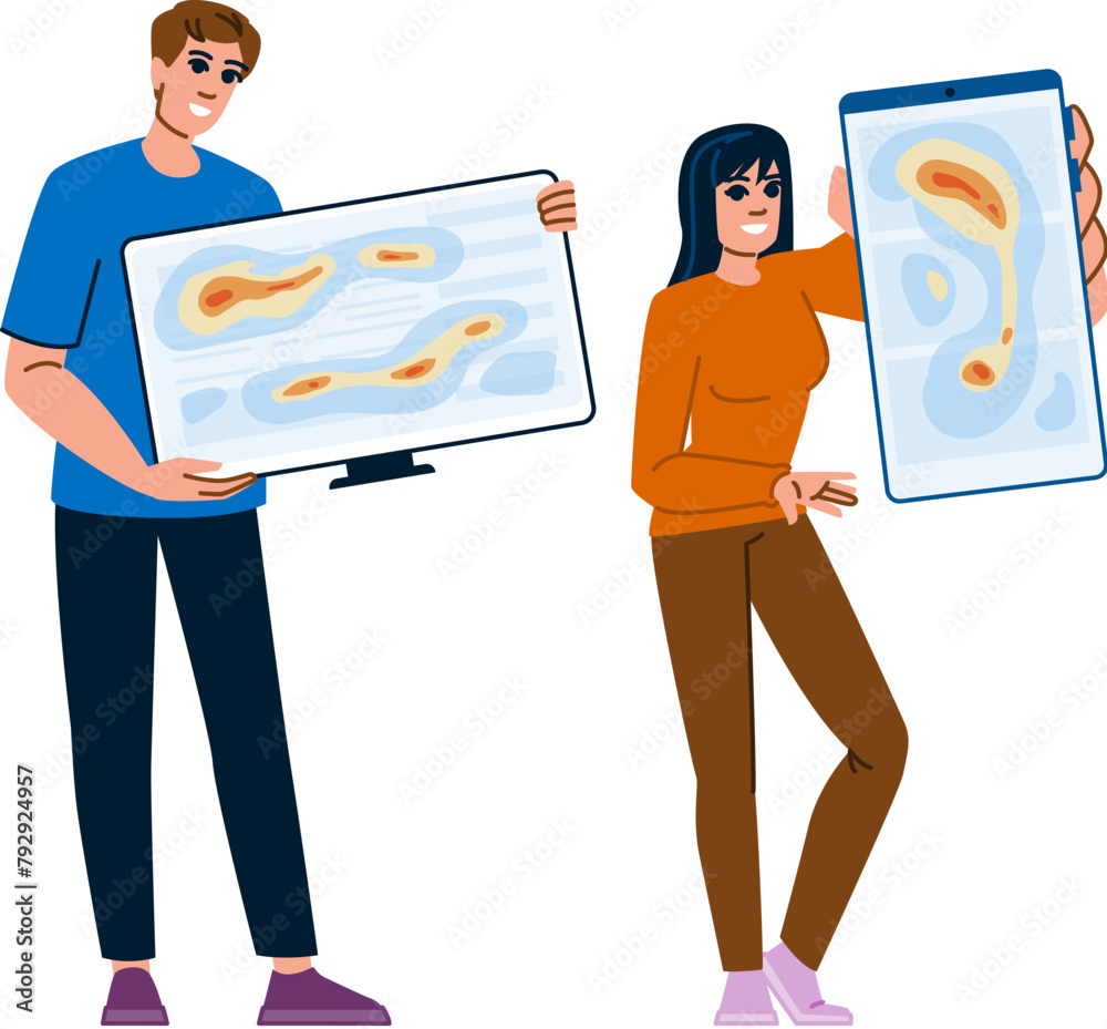 data heatmap website vector. analysis visualization, user interface ...