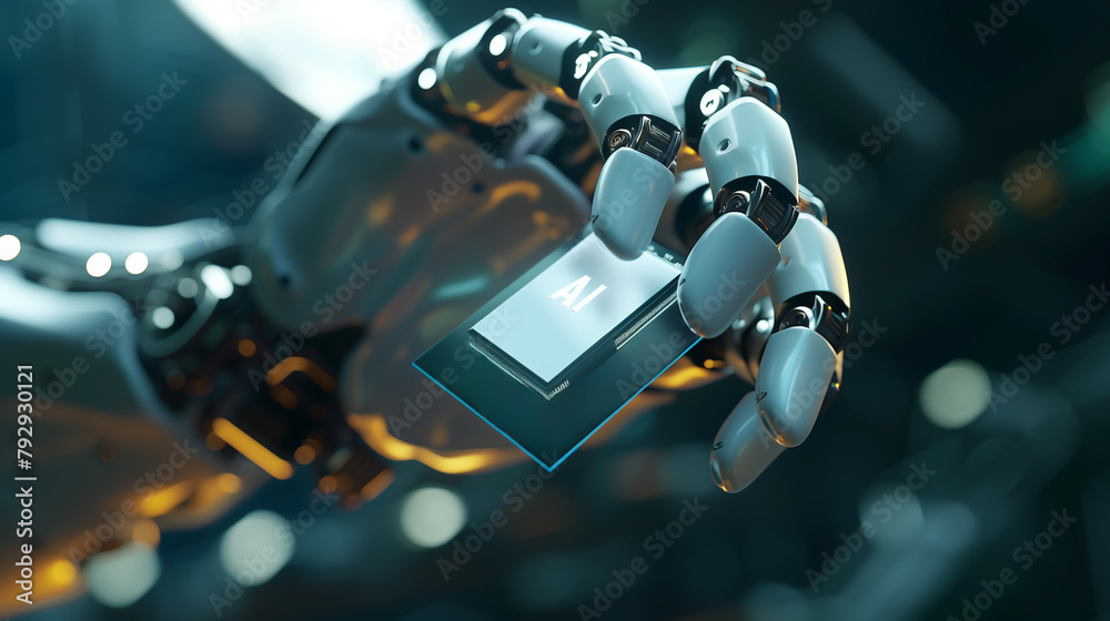 Small IC no lead chip with alphabet "AI" screened on IC chip, chip is ...