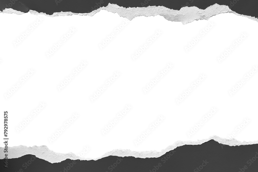 Ripped paper on transparent background, ripped paper, hole torn ...