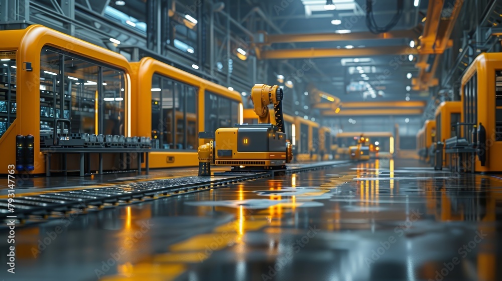 Innovative assembly plant featuring collaborative robots (cobots ...