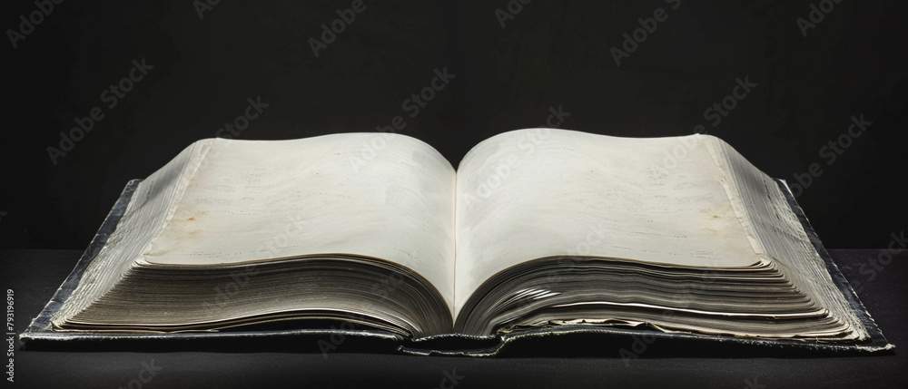Ancient gothic book with blank pages, magic medieval codex, historical ...