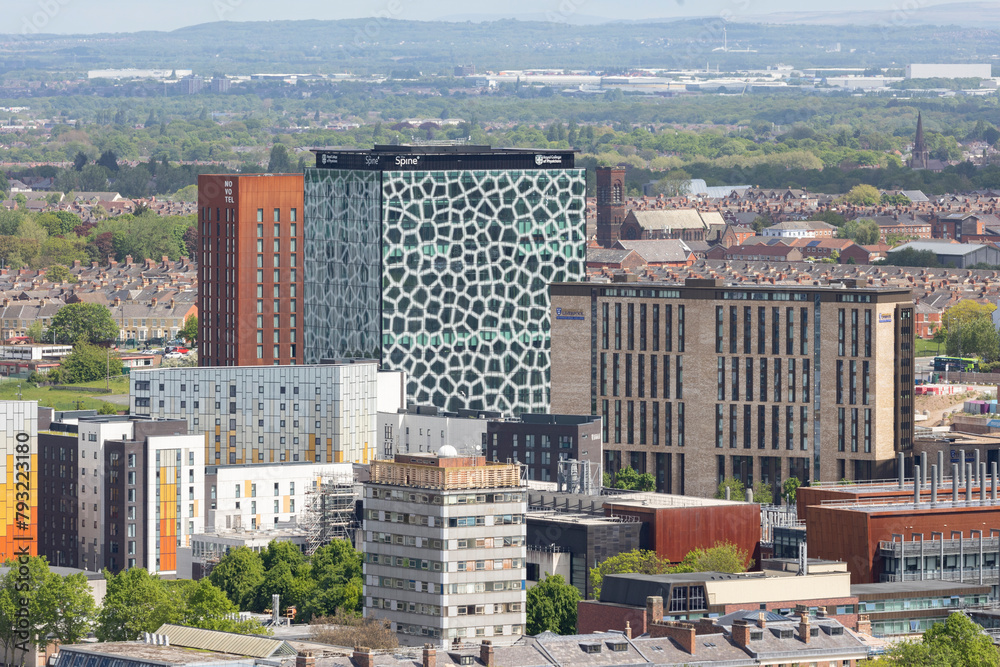 Liverpool, united kingdom May, 16, 2023 The Spine Building. Royal ...