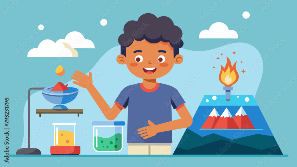 With a homemade volcano a functioning water cycle model and an ...