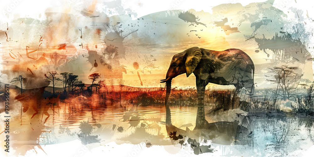 Illustration Stock Illusion of Freedom: The Animal in Illusory ...