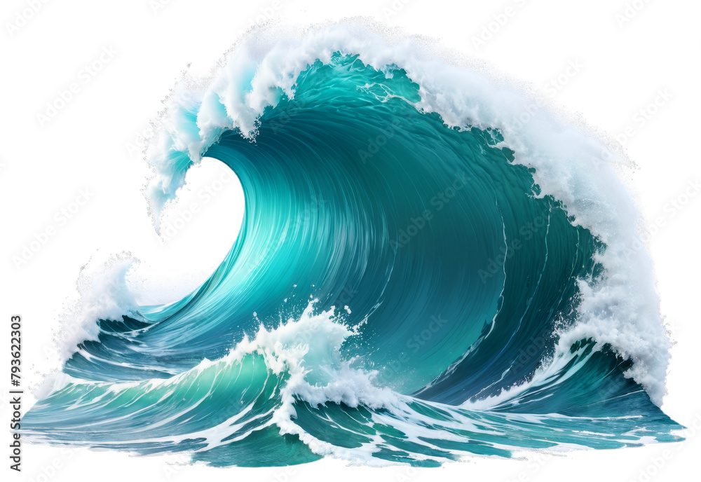 Tidal tsunami wave, sea foam, teal stormy ocean wave. Png isolated ...