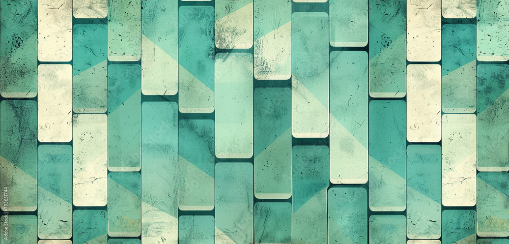 Timeless coastal vector pattern with staggered rectangles in soft ...