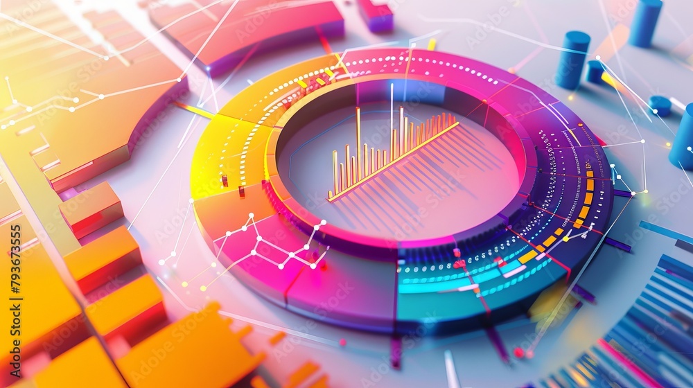 Bold and vibrant abstract data graphics using color theory and visual ...