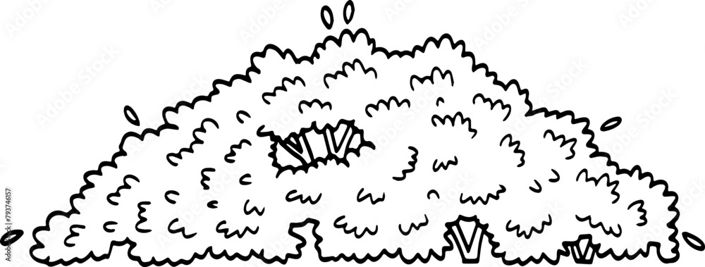 cute cartoon side view of tree drawing. Stock Vector | Adobe Stock