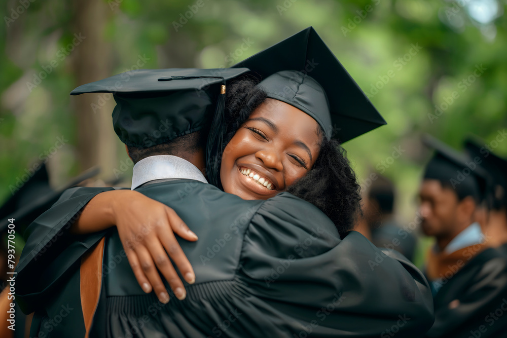 Amidst cheers and applause, black graduates share heartfelt embraces ...