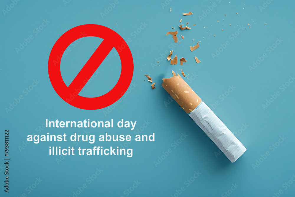International day against drug abuse and illicit trafficking banner ...