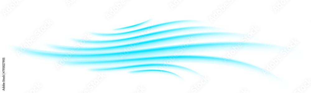 Doodle wind gradient. Air wind motion, air blow, swirl elements ...