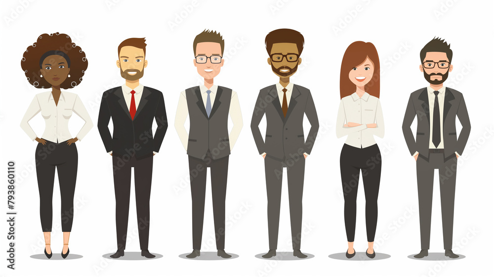 2d cartoon that illustrate office people Stock Illustration | Adobe Stock