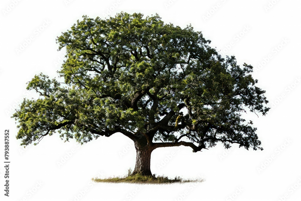 Oak tree of life isolated on white background, nature clip art element ...