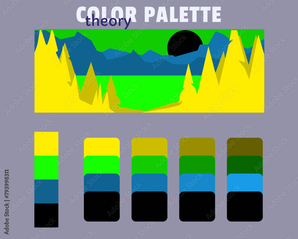 yellow lime teal black color palette color theory, rgb color palette ...