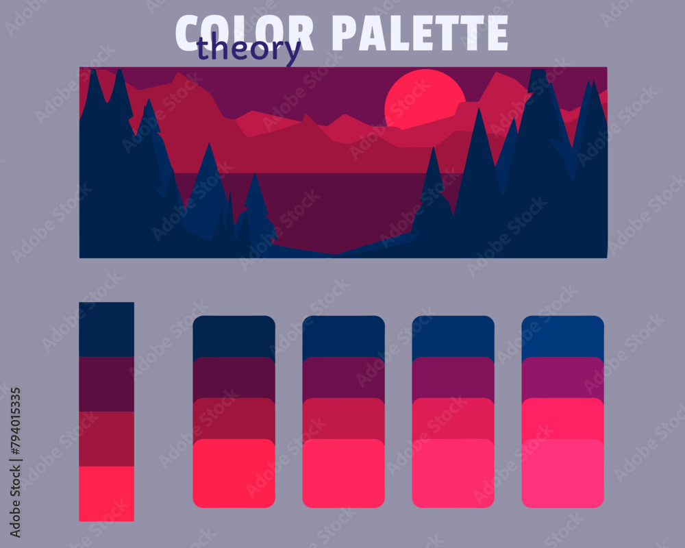 midnightblue indigo brown crimson color palette color theory, rgb color ...