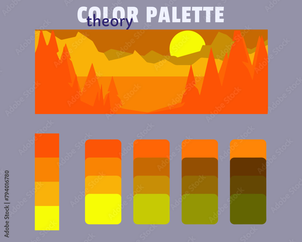 orangered darkorange orange yellow color palette color theory, rgb ...