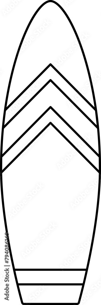 surfboard outline vector. surfboard black line svg. surfboard coloring ...