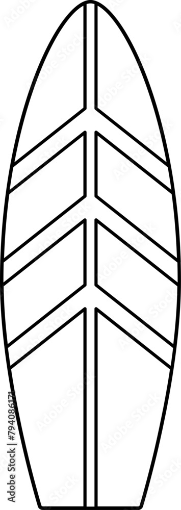 surfboard outline vector. surfboard black line svg. surfboard coloring ...