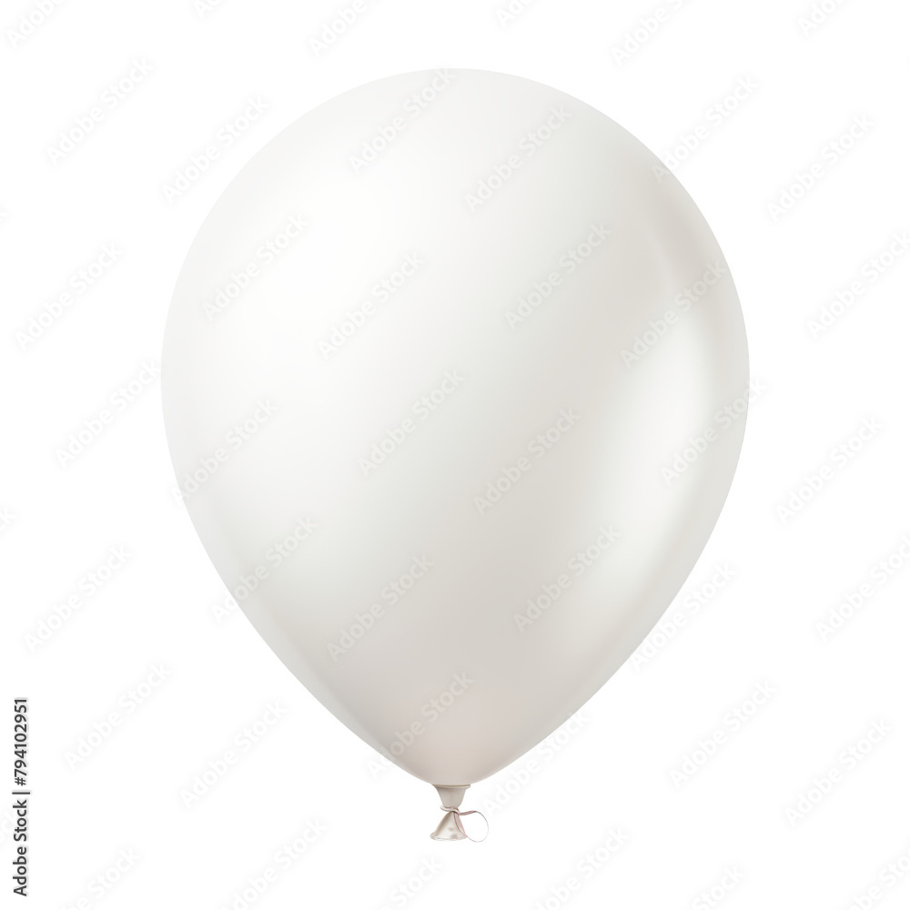 white balloon isolated on transparent background cutout Stock ...