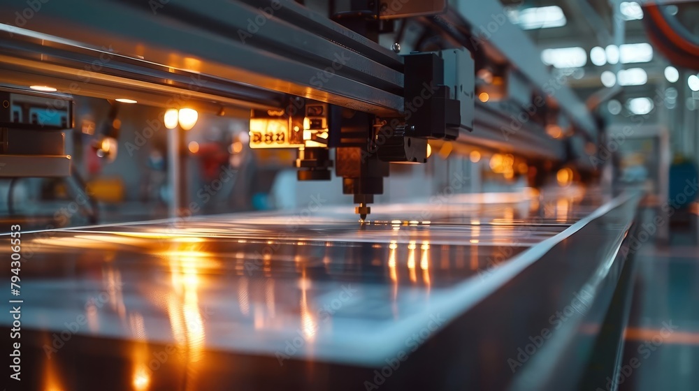large format digital inkjet printer in action wide printing machine ...