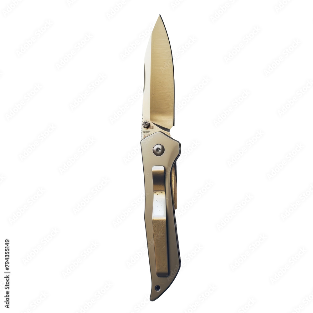 A folding pocket knife with a secure locking mechanism showcased ...