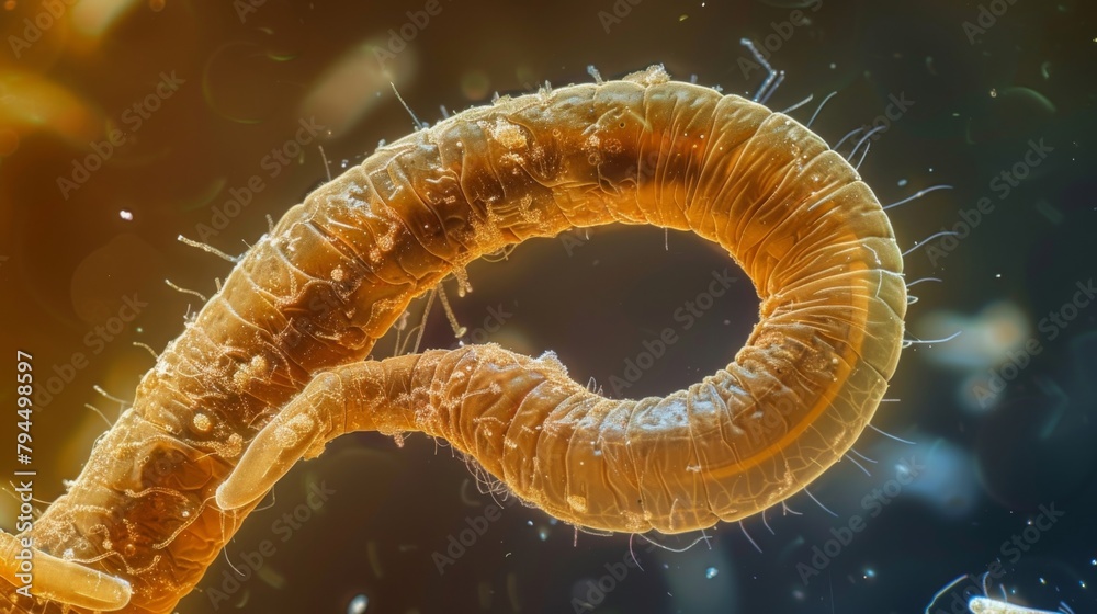 A microscopic view of a soil nematode shows its impressive ability to ...