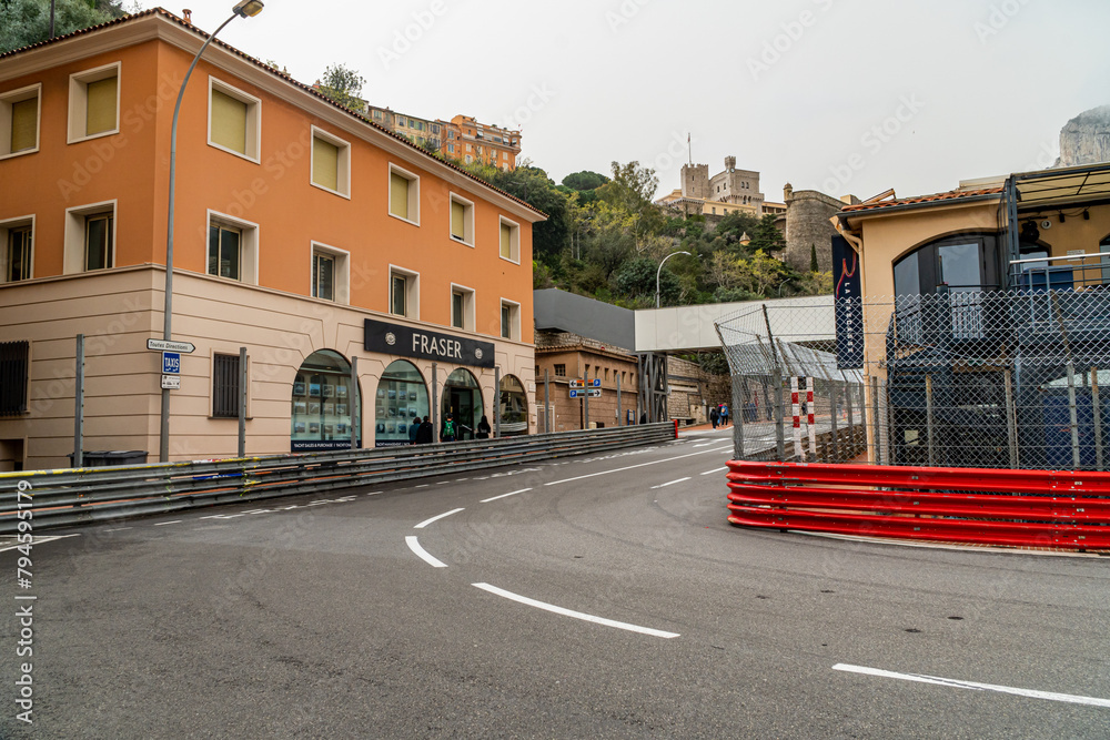 La Rascasse curve of the Monaco Formula 1 circuit, open to traffic ...