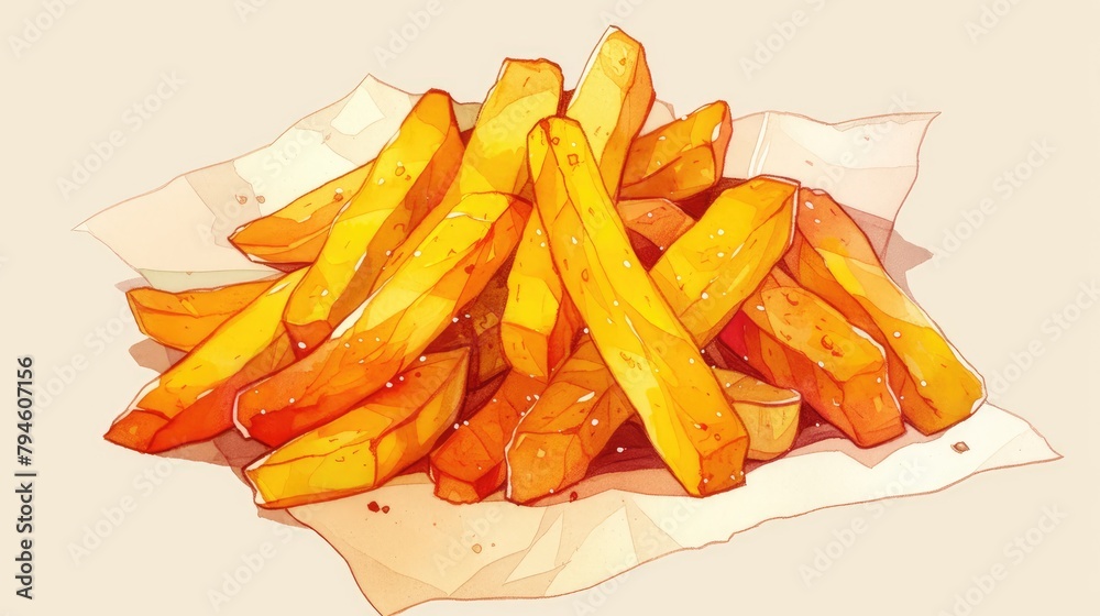 Deliciously crispy and crunchy French fries a classic in fast food ...