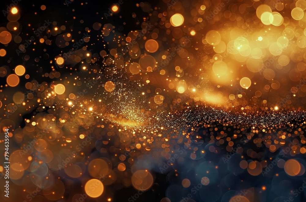 Gold and White Sparkles Bokeh Digital Background Overlay for Photoshop ...