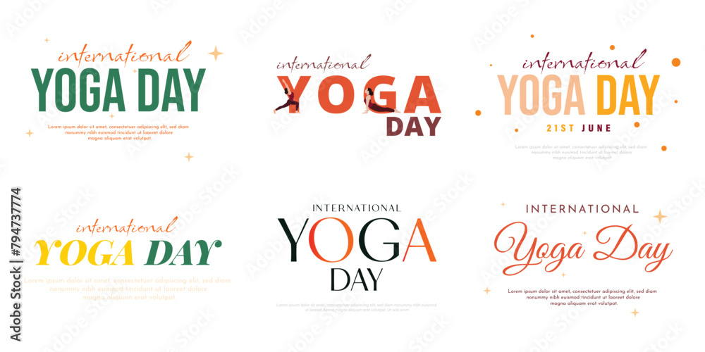 International yoga day 21st june premium, fonts, text, letter, design ...