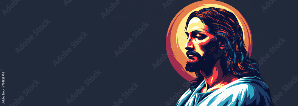 Jesus Christ banner with Copy space, Jesus of Nazareth a first century ...