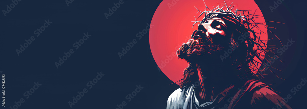 Jesus Christ banner with Copy space, Jesus of Nazareth a first century ...