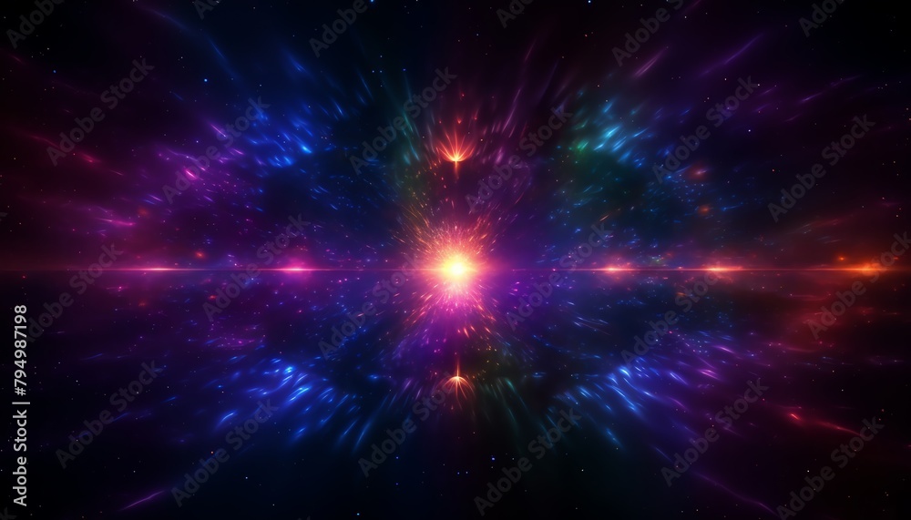 A mystical vision of space where neonlit incantations fold spacetime ...