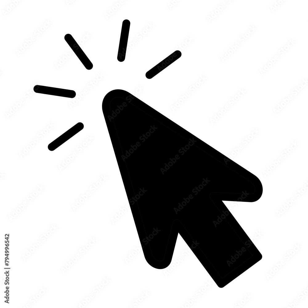 Cursor Icon .Clickable Cursor Icon Pointer Mouse Cursor, Clicking Hand, Pointing Gestures Stock ...