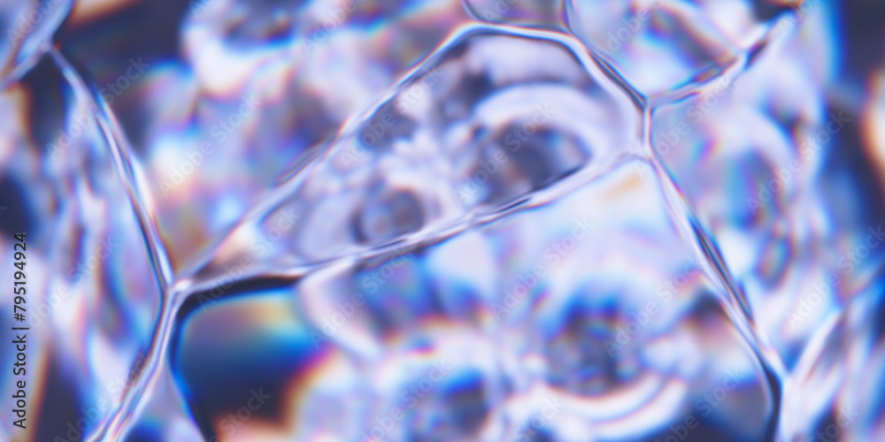 Crystal structure with refraction and dispersion effect. Transparent ...
