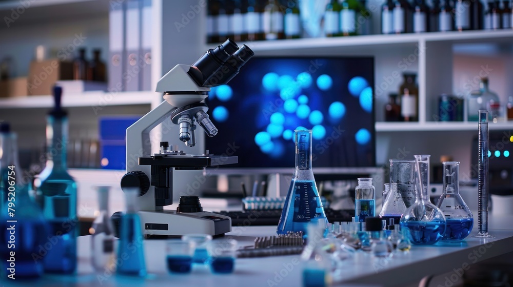 Modern medical laboratories, biotechnology development centers, science ...