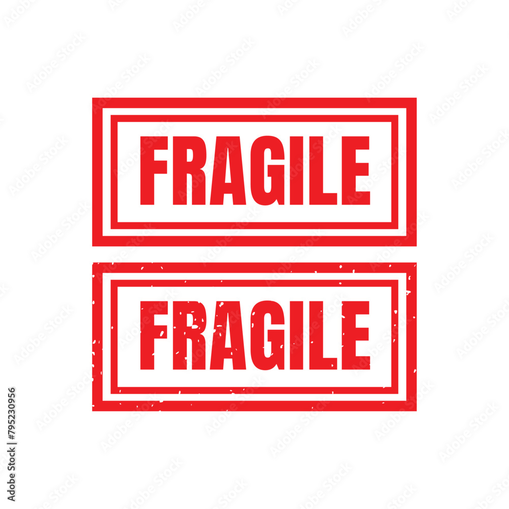 Vector de Stock Sticker fragile handle with care vector. warning label, fragile label with ...
