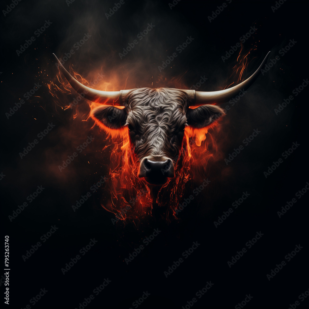 logo, symbol, landwirtschaft, steak, bbq, bulle, ochse, stier, kuh ...